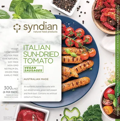 Syndian Sausages – Italian Sun-dried Tomato – Born Organic